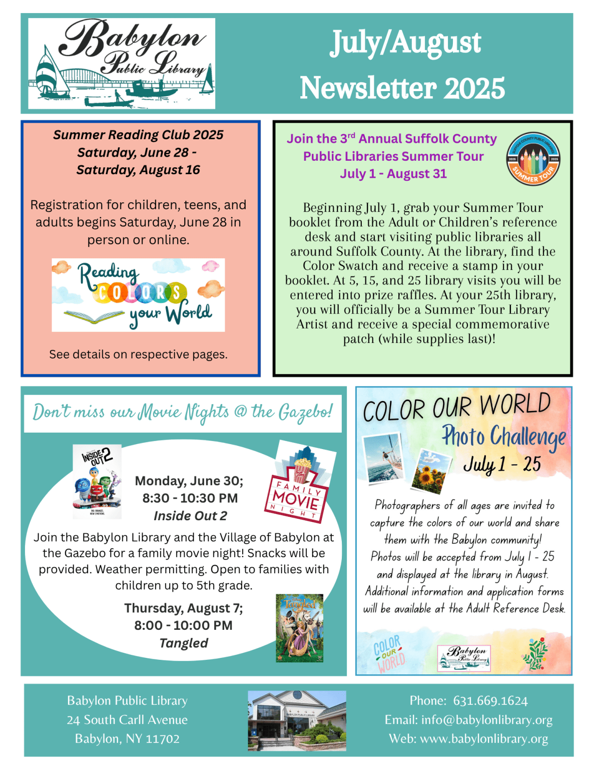 July/August 2025 Newsletter | Babylon Public Library